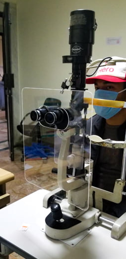 Slit Lamp Breath Shields - Eye Health Nepal